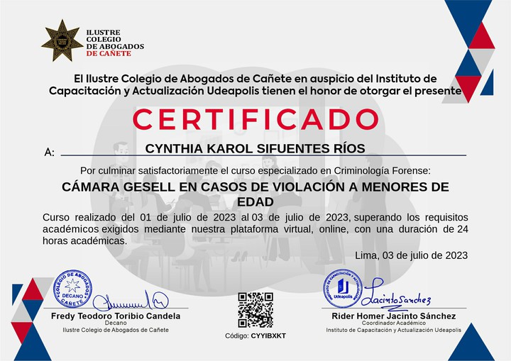 Certificado de capacitación | Udeapolis